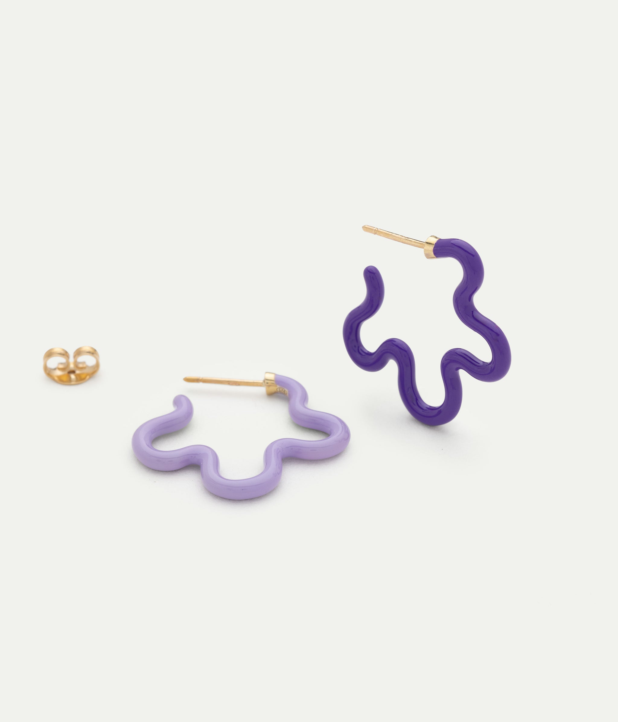 Boucles d'oreilles Two Tone Flower Purple